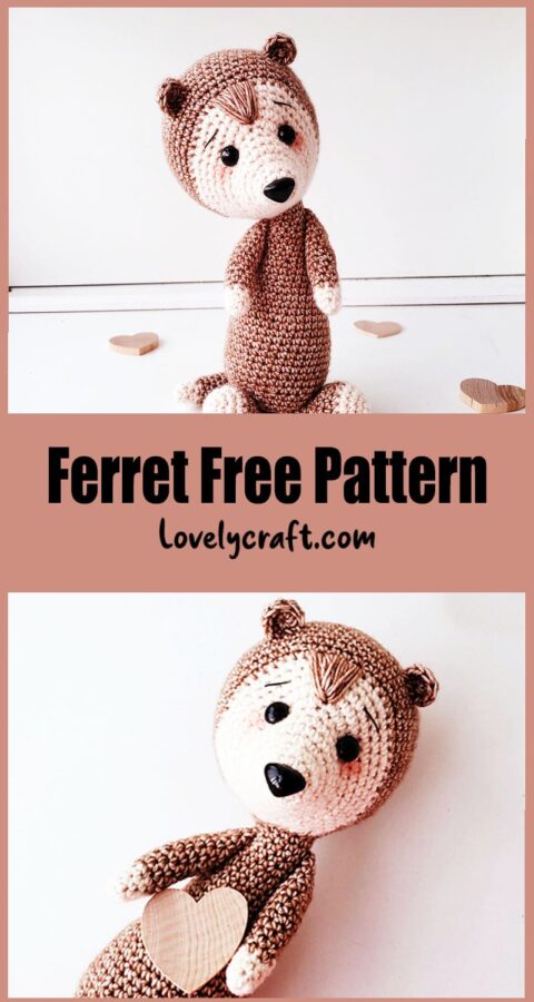 Speedy the Ferret Crochet Amigurumi Free PDF Pattern - Lovelycraft