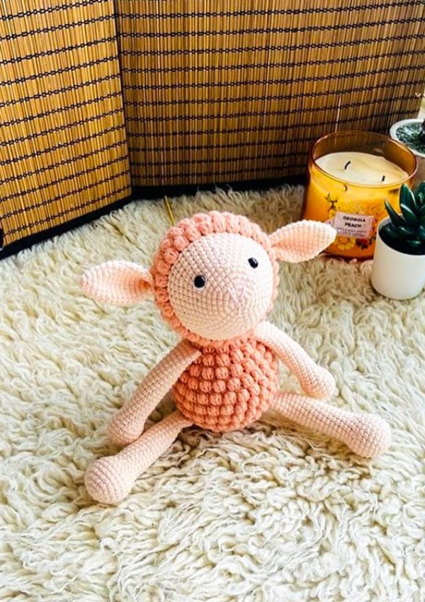Popcorn Lamb Amigurumi Crochet PDF Free Pattern - Lovelycraft
