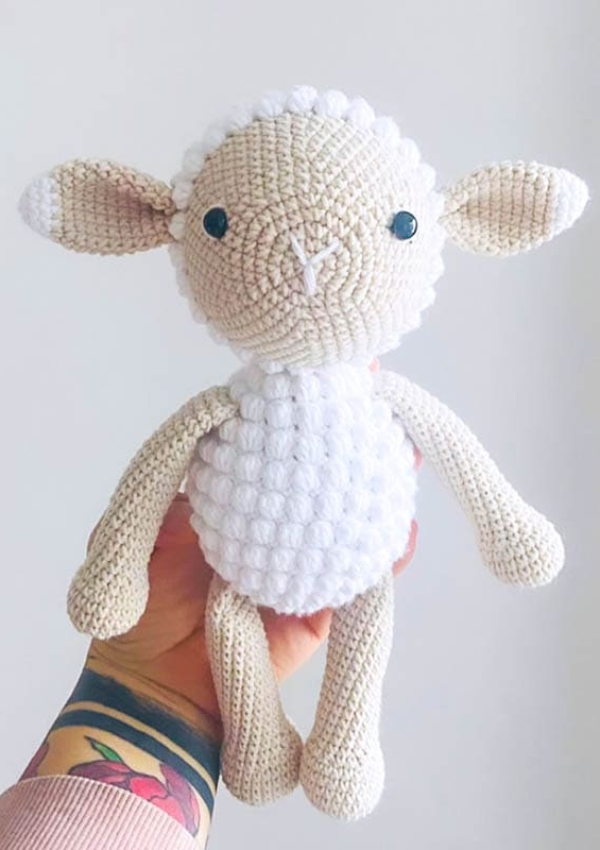 Popcorn Lamb Amigurumi Crochet PDF Free Pattern - Lovelycraft