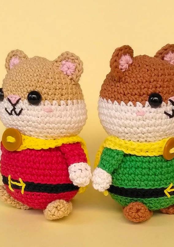 Hugo The Hamster Hero PDF Amigurumi Crochet Pattern - Lovelycraft