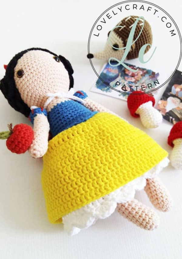 Crochet Snow White Princess Amigurumi Free Pattern - Lovelycraft