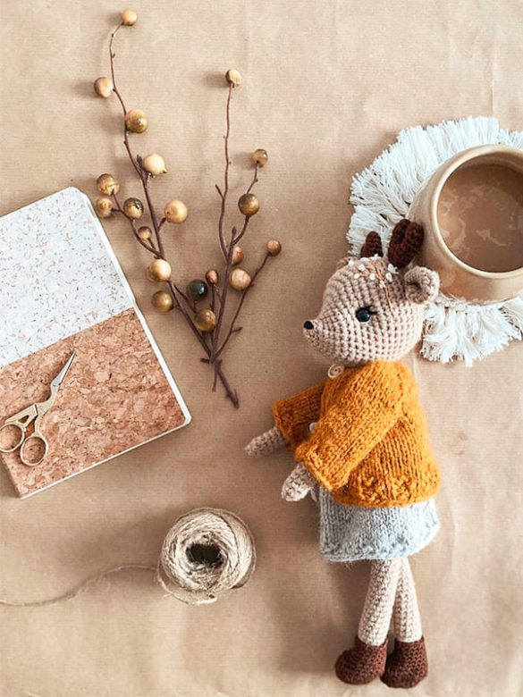 Crochet Fawn Deer Gazâl Free Amigurumi Pattern - Lovelycraft