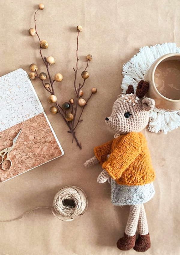 Crochet Fawn Deer Gazâl Free Amigurumi Pattern - Lovelycraft