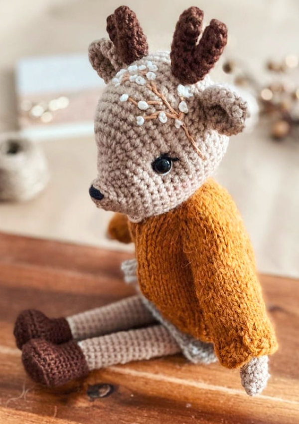 Crochet Fawn Deer Gazâl Free Amigurumi Pattern - Lovelycraft