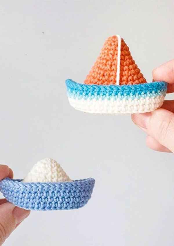 PDF Crochet Boat & Sailboat Amigurumi Free Pattern - Lovelycraft