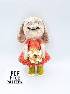 Crochet Bunny Doll Millie PDF Amigurumi Free Pattern - Lovelycraft